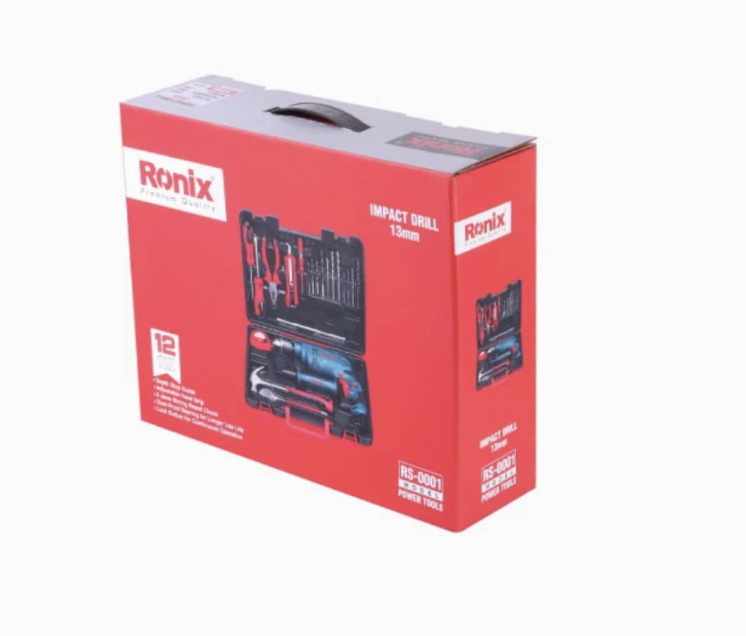 Ronix Model RS-0001 650W Kit 22PCS Electric Power Tools Set Drilling Machine Electric Impact Drill